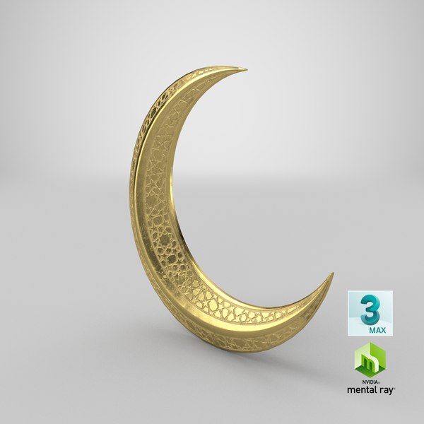 Crescent Moon Gold 3D model - TurboSquid 1875737