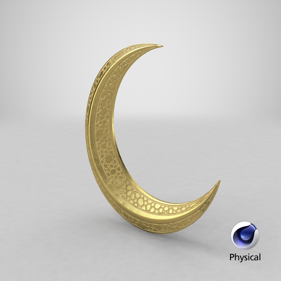Crescent Moon Gold 3D Model - TurboSquid 1875737