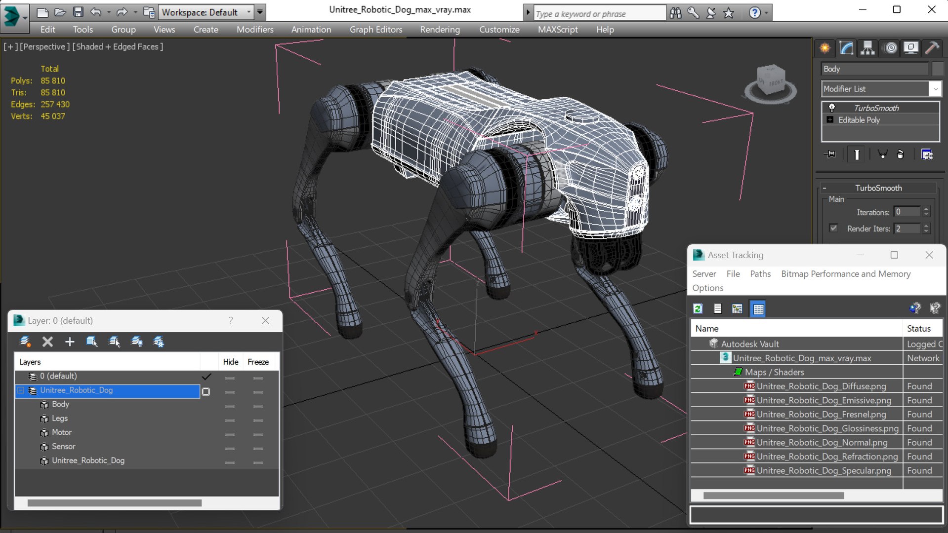 3D Unitree Robotic Dog - TurboSquid 2258187