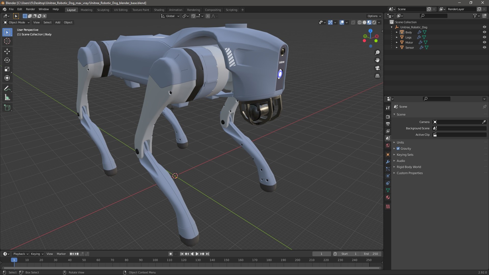 3D Unitree Robotic Dog - TurboSquid 2258187