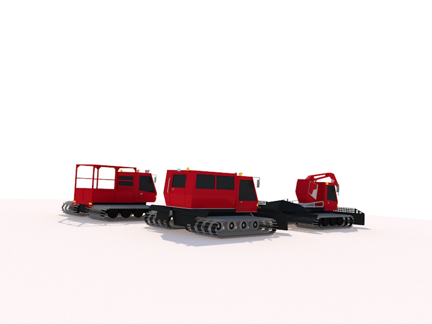 Cartoon Snowcats Vehicles 3D - TurboSquid 1362641
