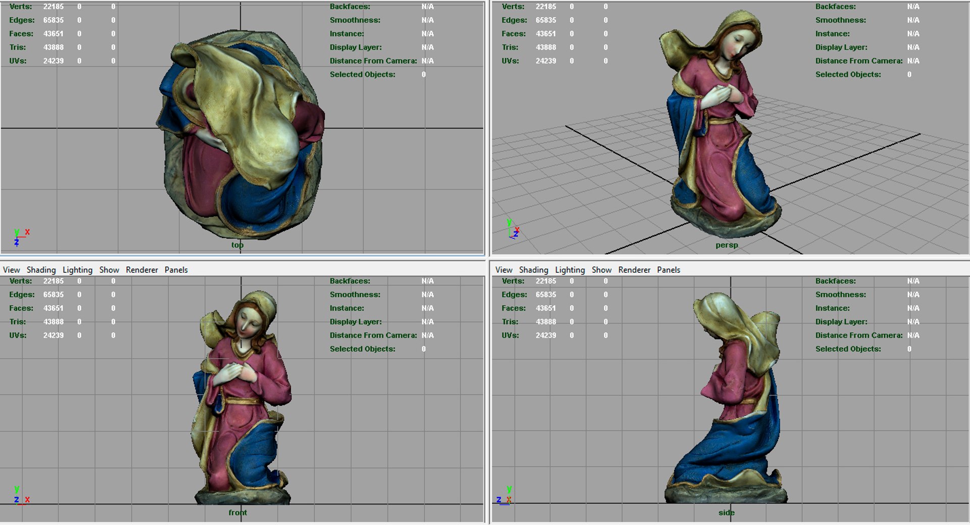 3d Max Virgin Mary