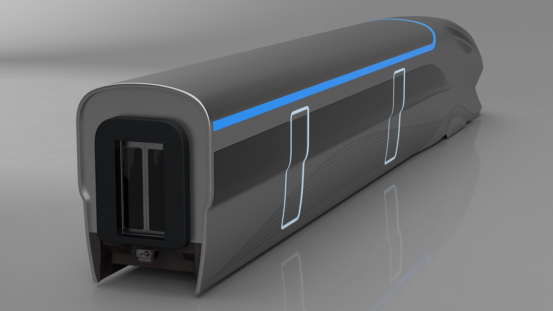 3D Futuristic Train Locomotive Silver - TurboSquid 2256882