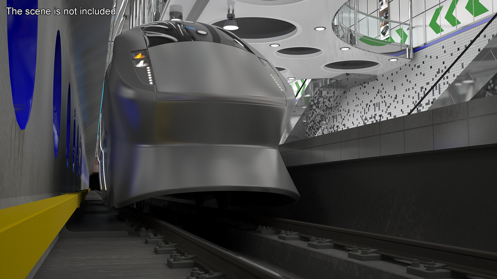 3D Futuristic Train Locomotive Silver - TurboSquid 2256882