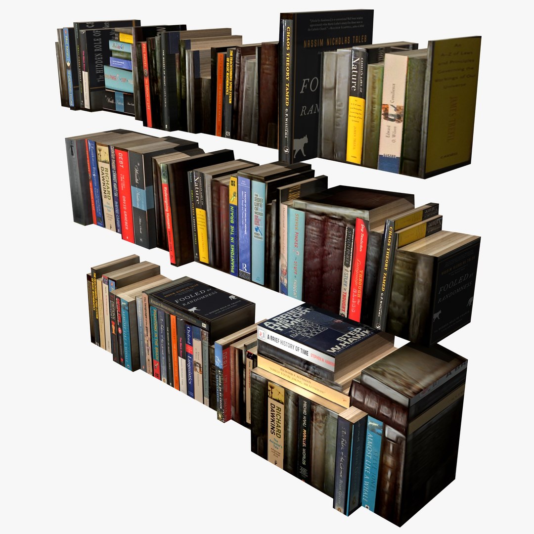 3d Model Books Library Office