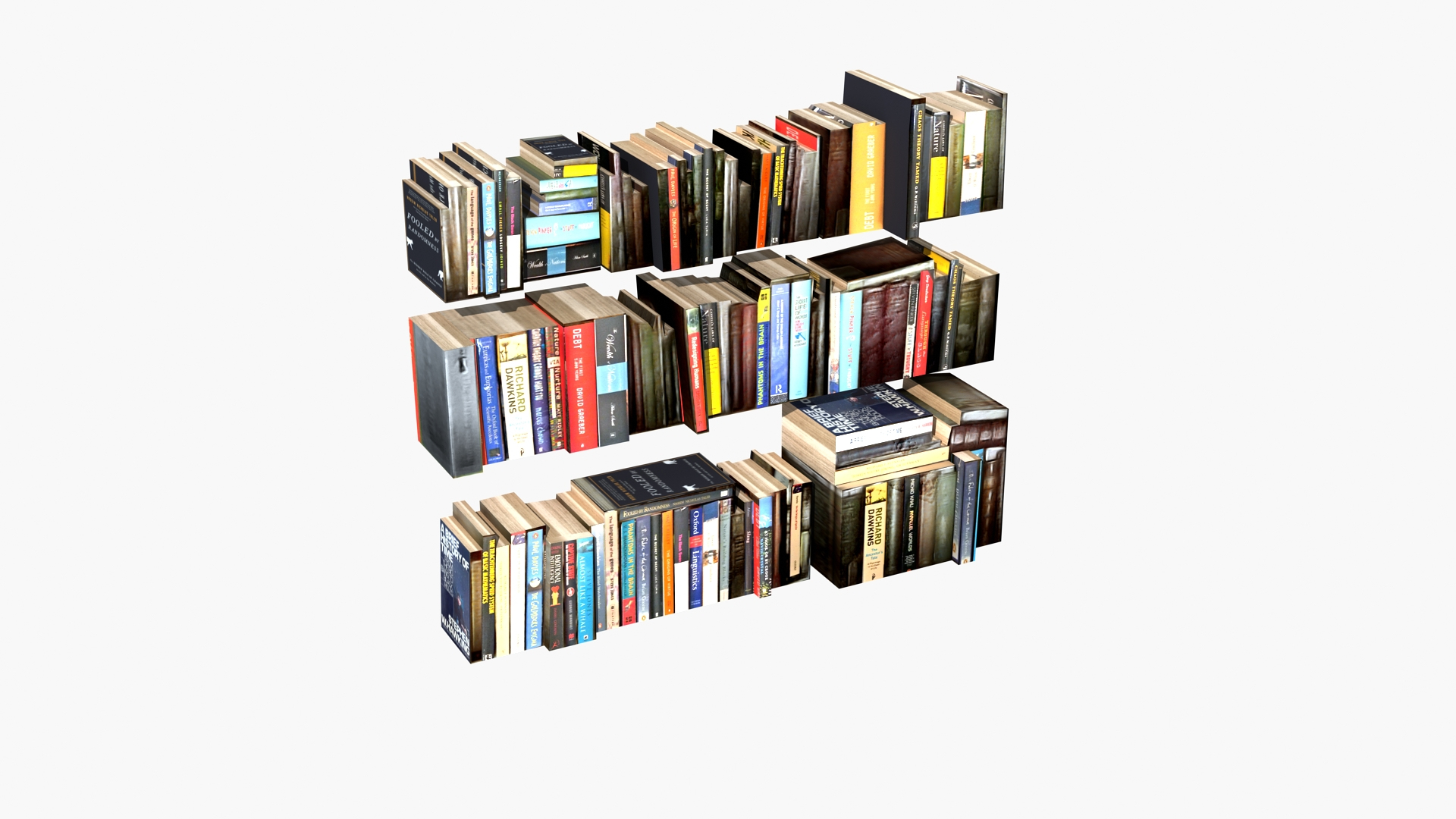 3d Model Books Library Office