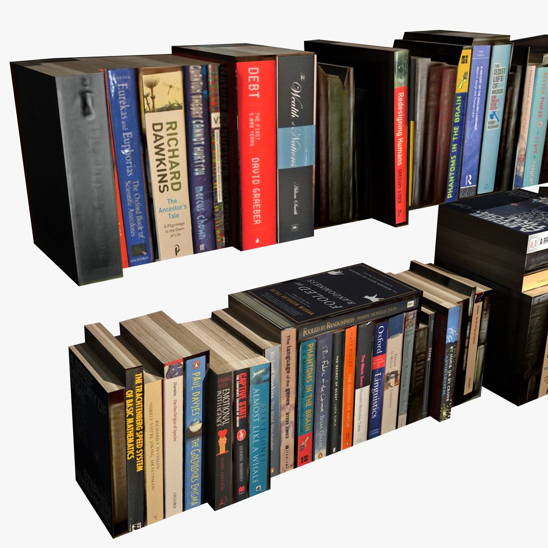 3d Model Books Library Office