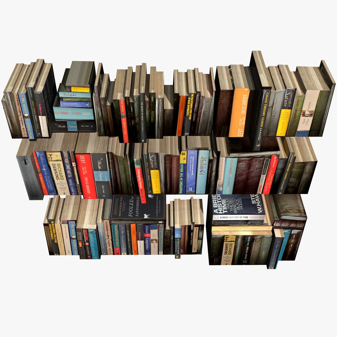 3d Model Books Library Office