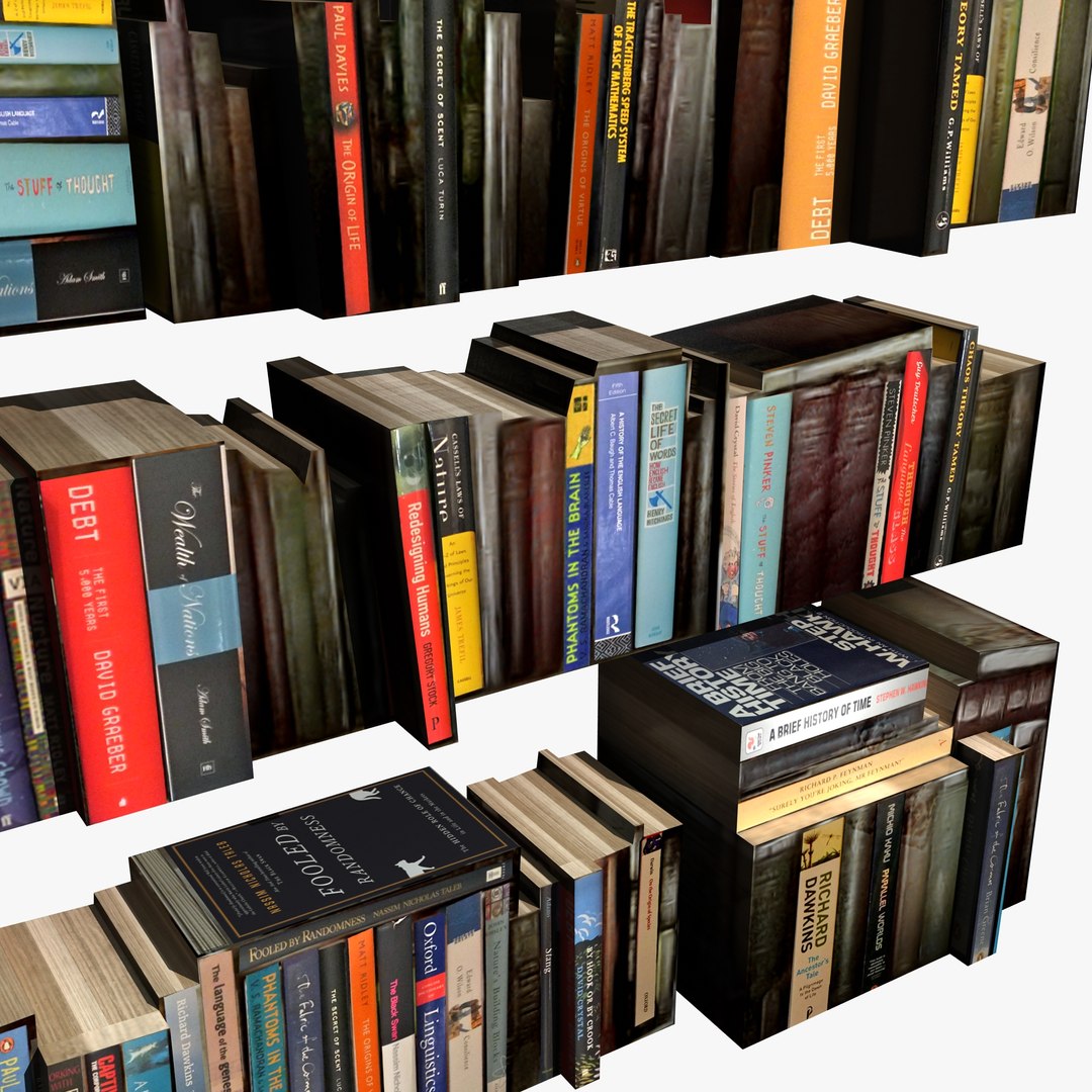 3d Model Books Library Office