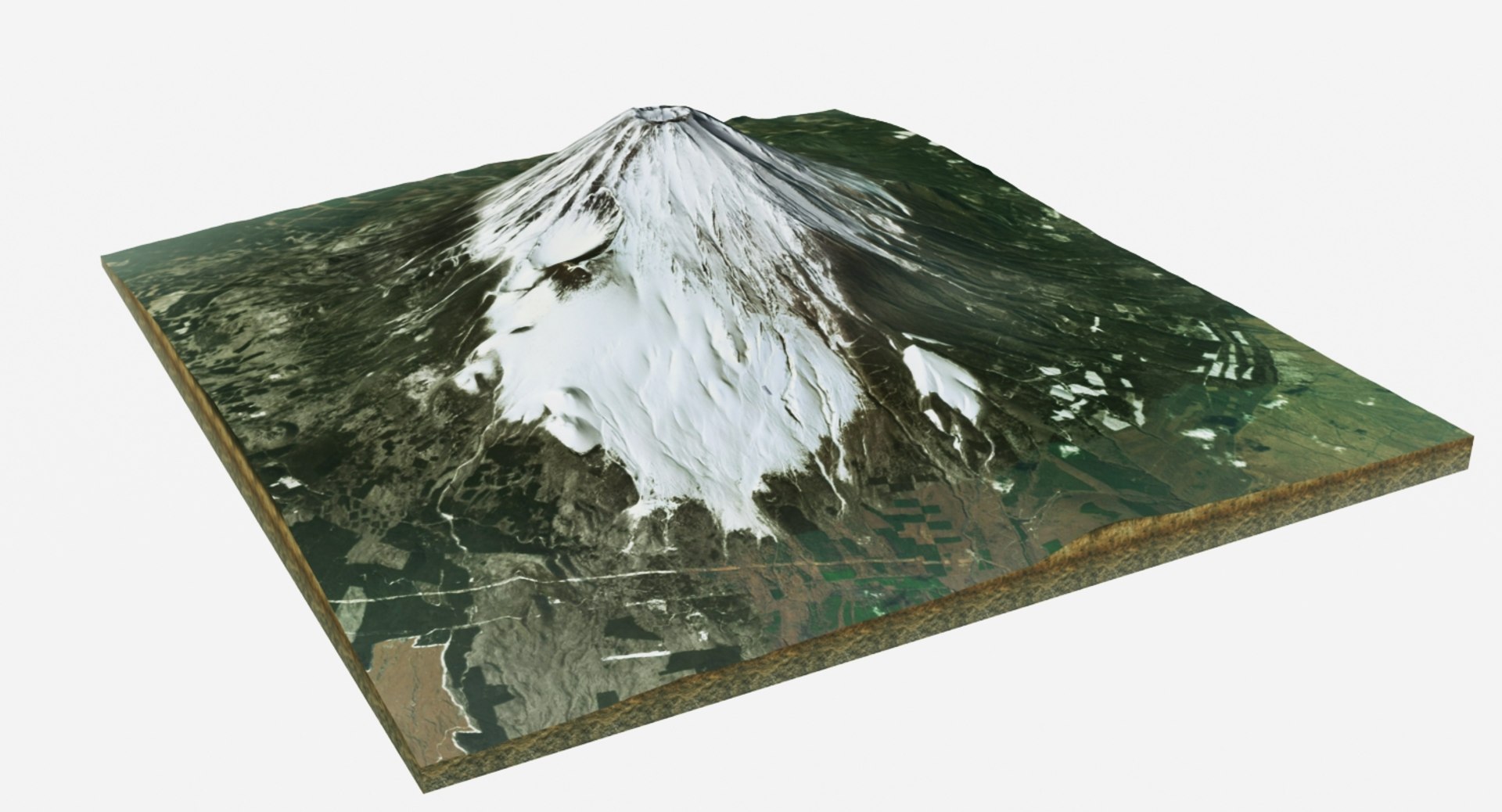 Realistic Mountain Terrain Landscape 3D Model - TurboSquid 1394626