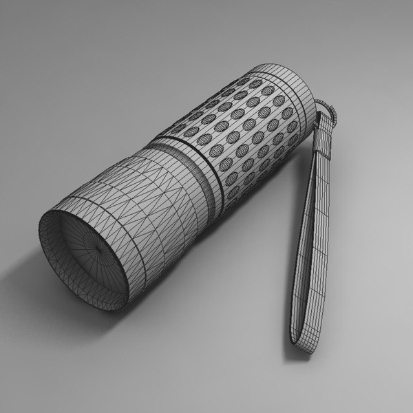 3d model flashlight light led