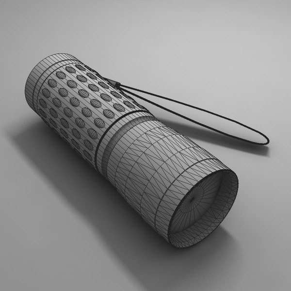 3d model flashlight light led