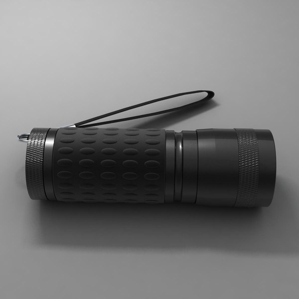 3d model flashlight light led