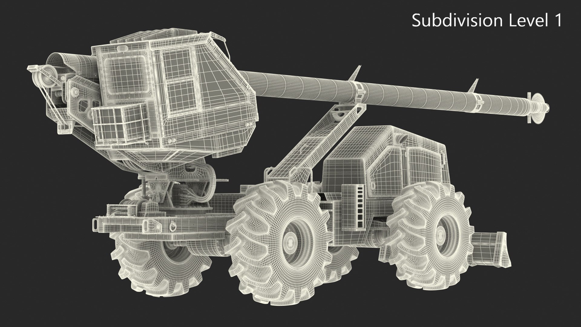 Tree Trimming Machine With Long Telescopic Arm Red Rigged 3D Model - TurboSquid 2426459