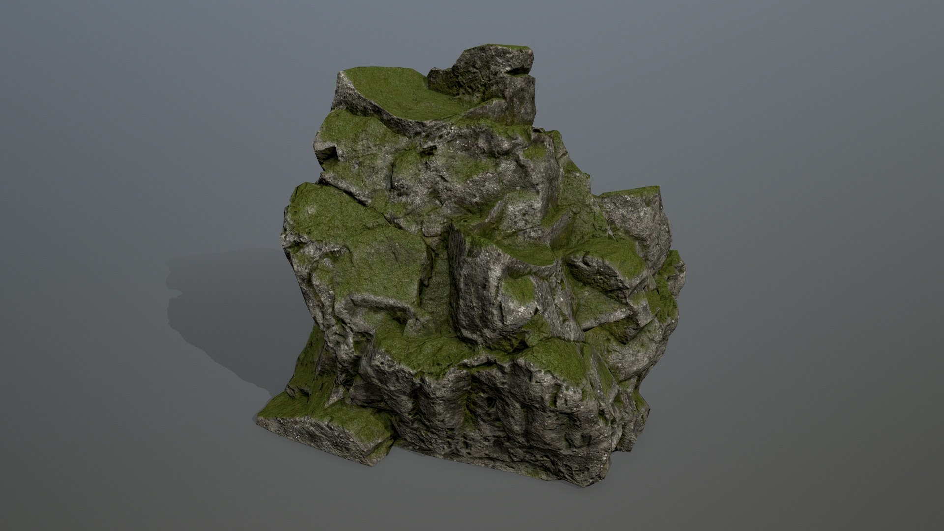 3D Moss Rock Model - TurboSquid 1415548