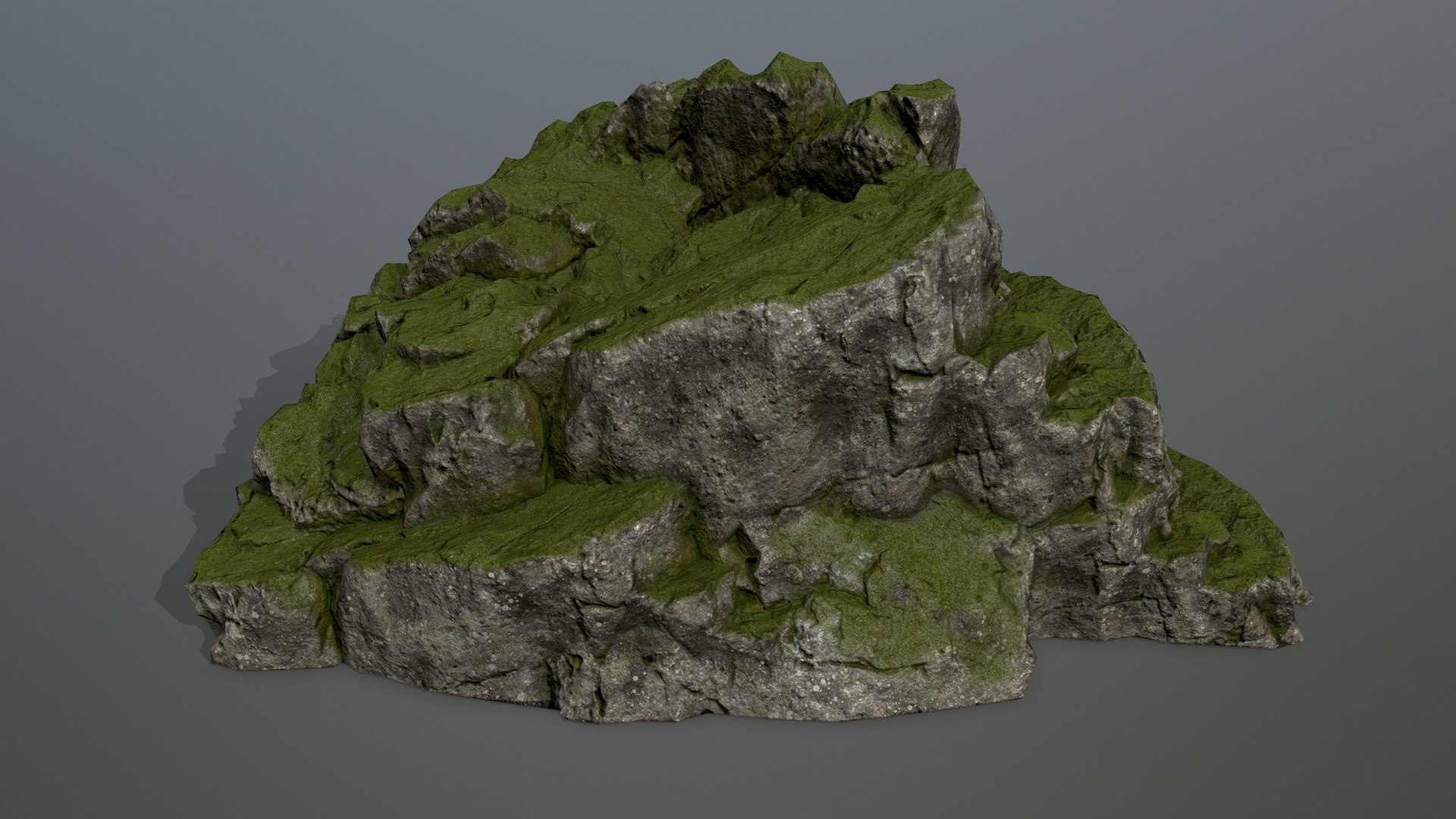 3D Moss Rock Model - TurboSquid 1415548
