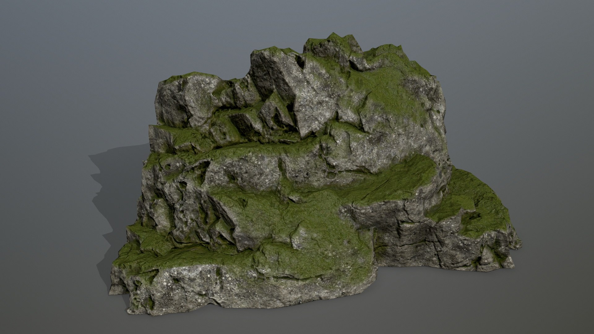 3D Moss Rock Model - TurboSquid 1415548