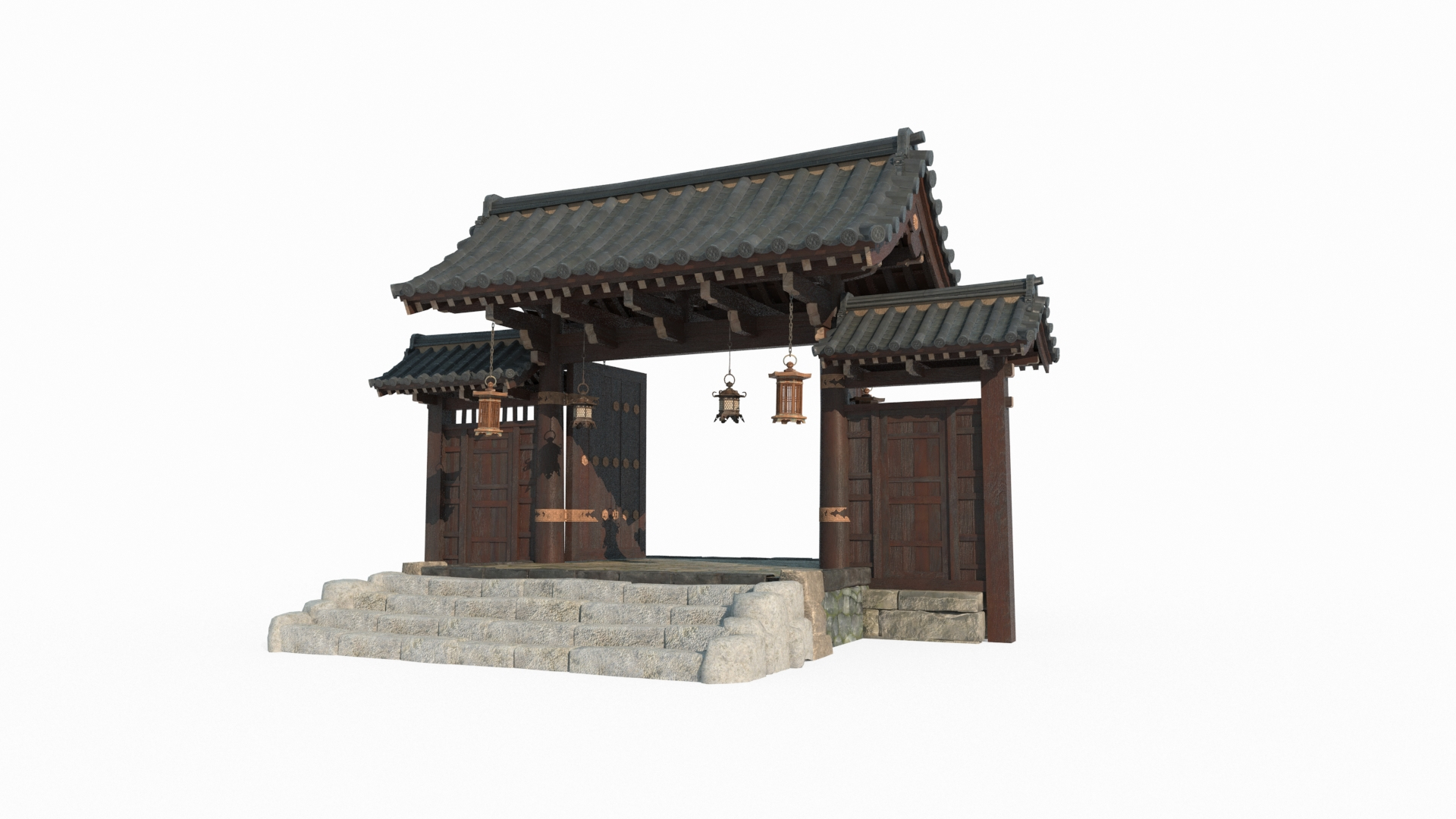 Asian Ancient Architecture Gate 3D - TurboSquid 2316360