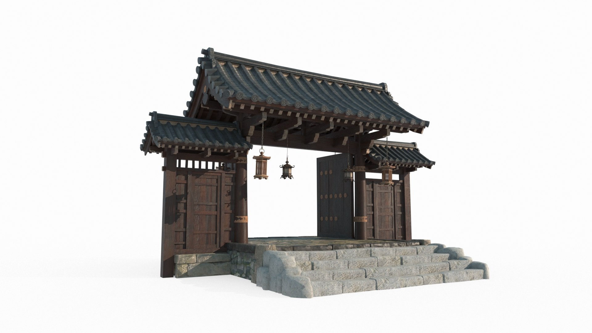 Asian Ancient Architecture Gate 3D - TurboSquid 2316360