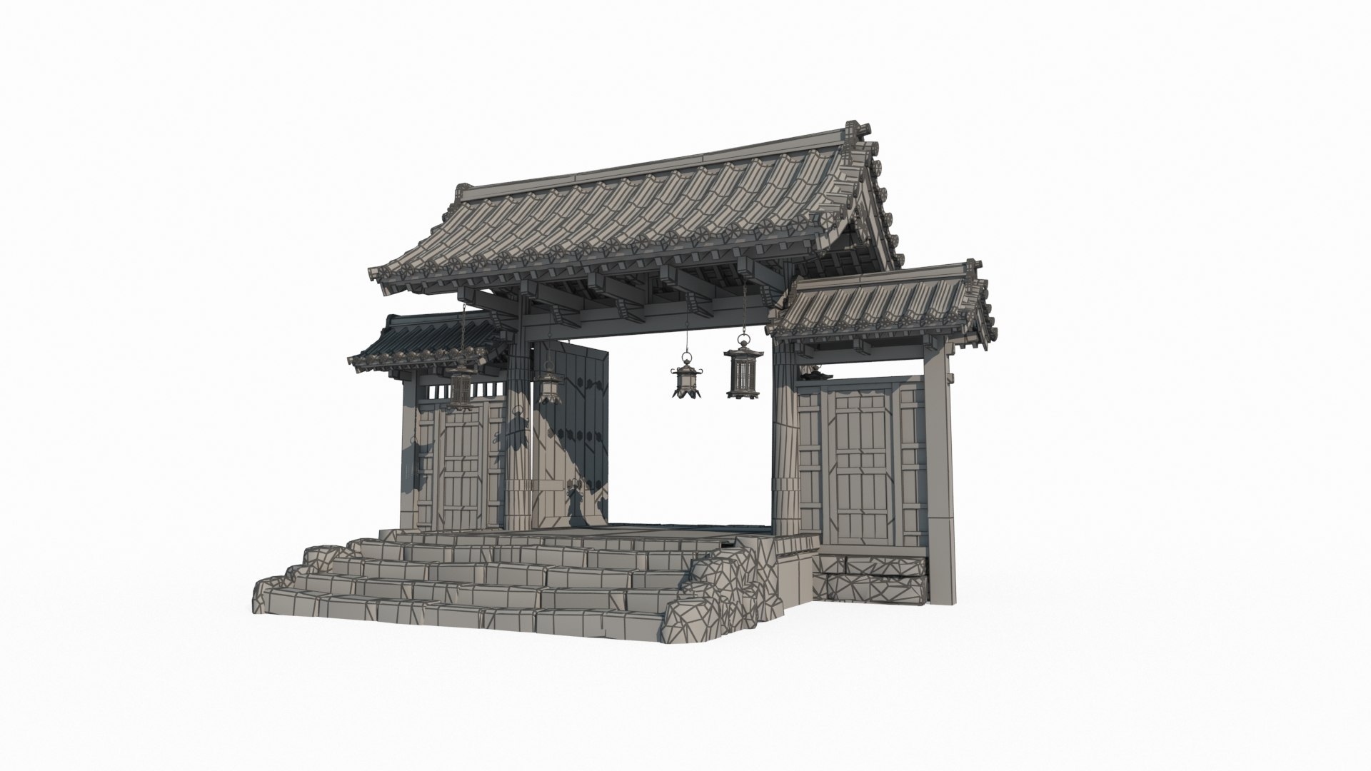 Asian Ancient Architecture Gate 3D - TurboSquid 2316360