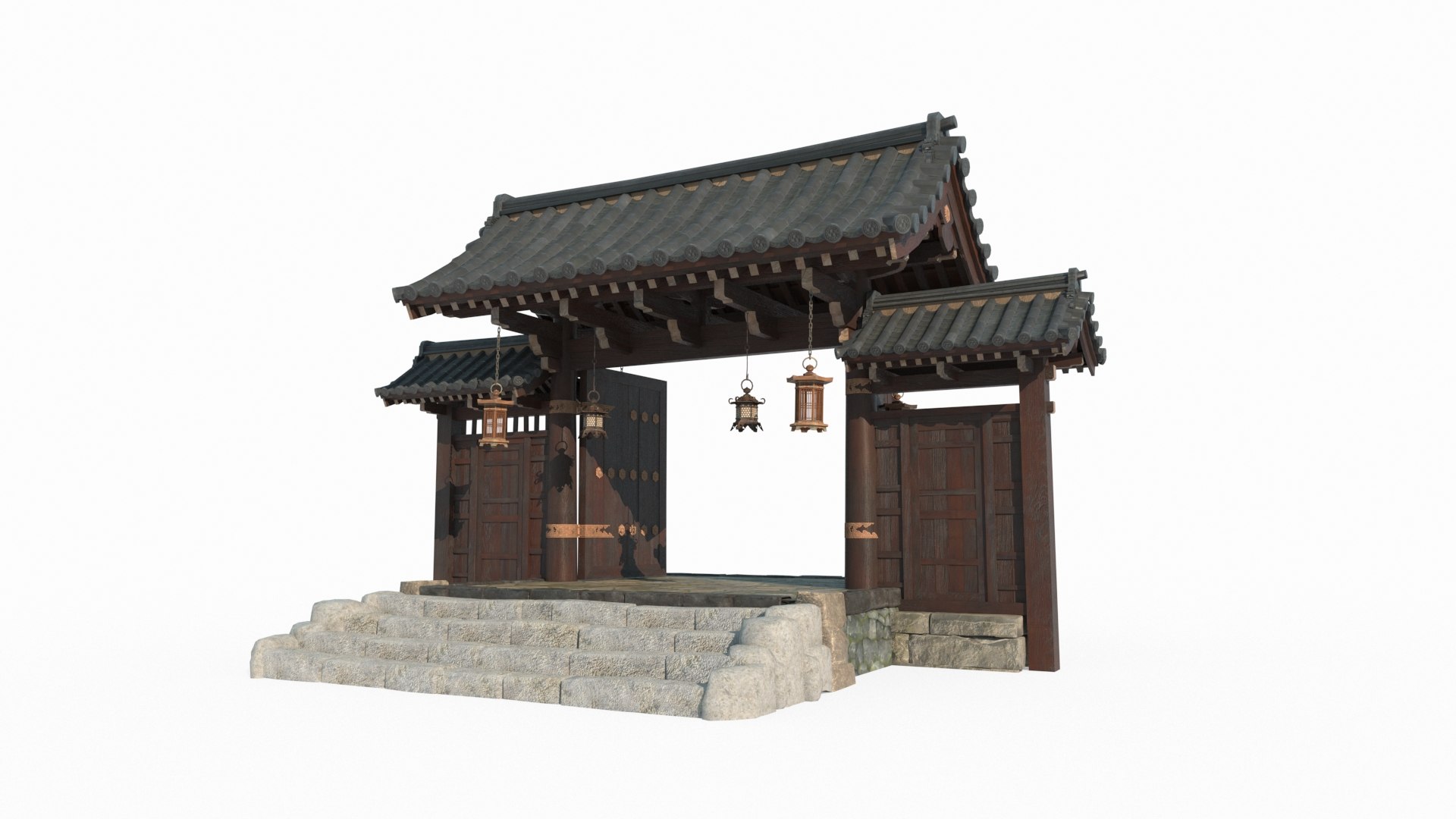 Asian Ancient Architecture Gate 3D - TurboSquid 2316360
