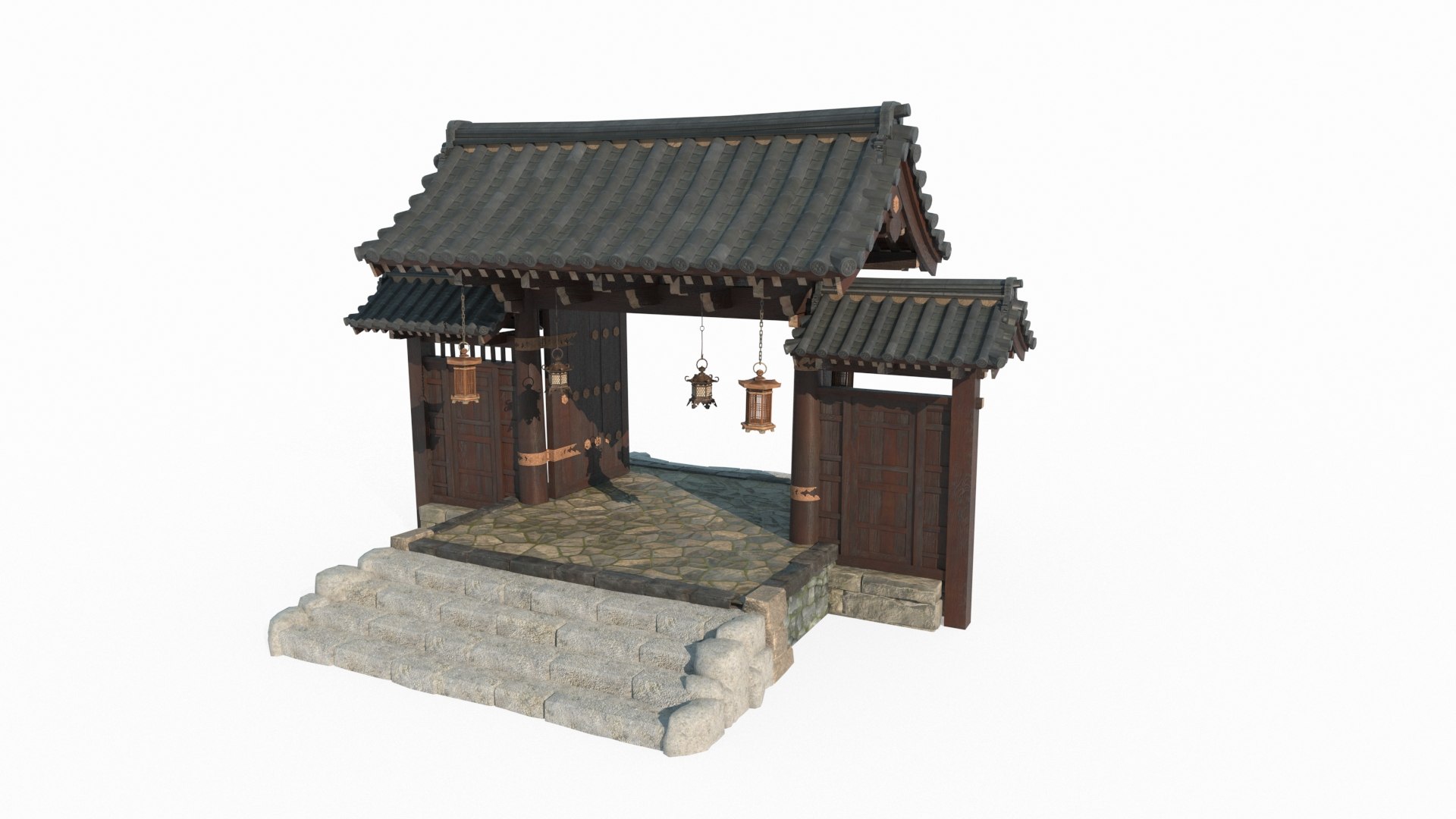 Asian Ancient Architecture Gate 3D - TurboSquid 2316360