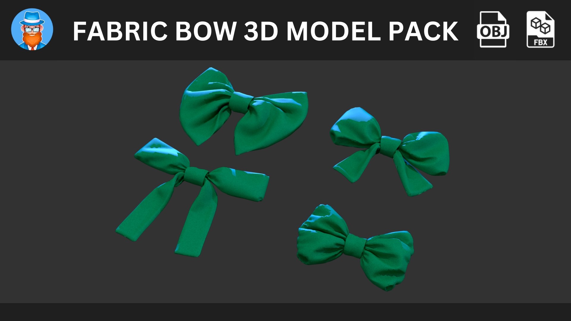 3D Fabric Bow 3D Model Pack Model - TurboSquid 2396752