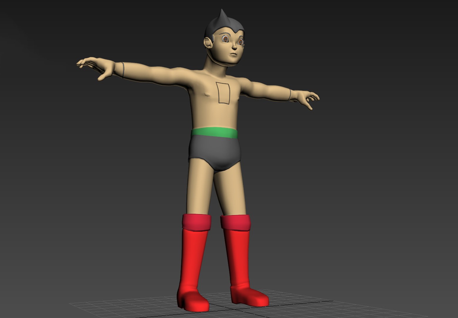 astro boy 3d obj