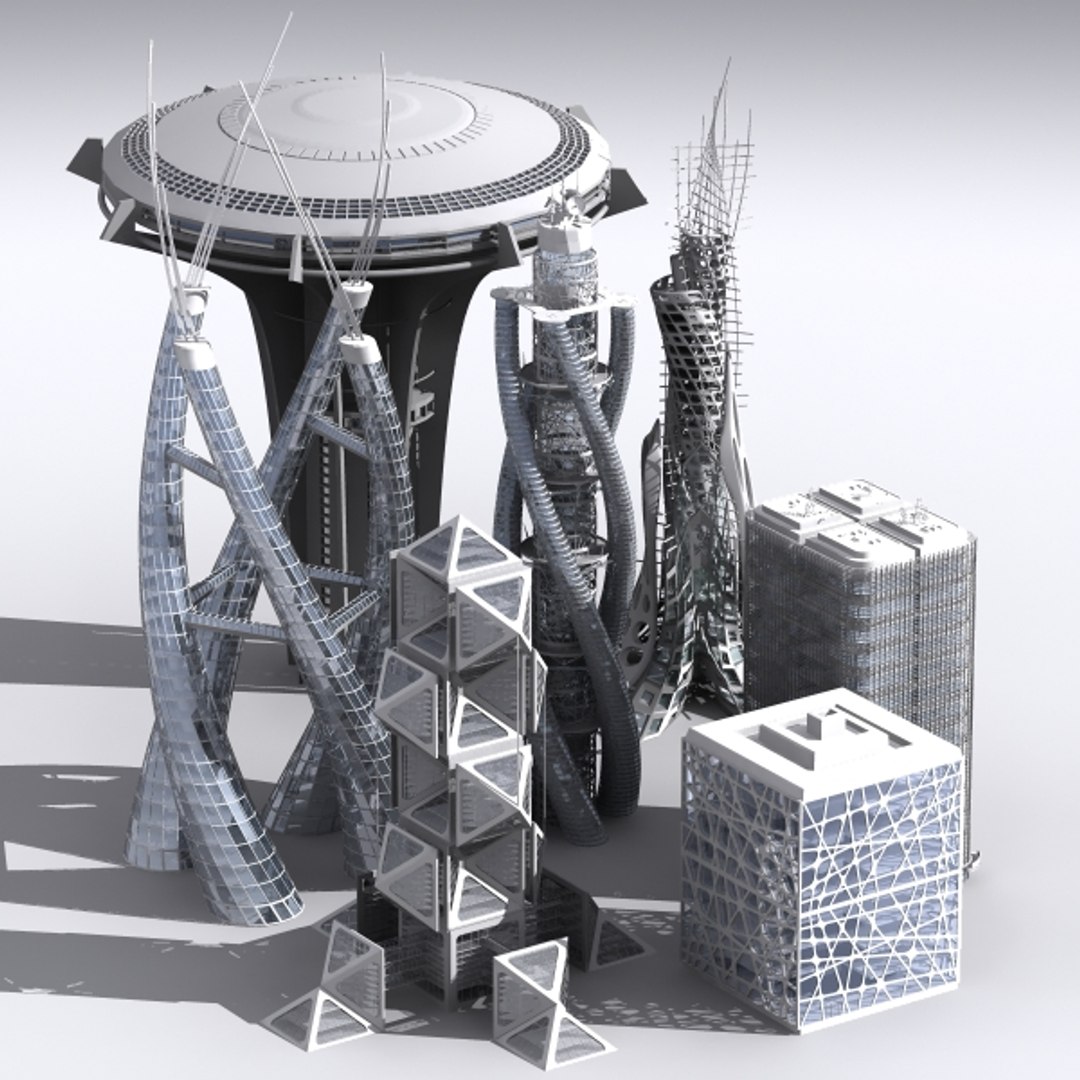 3d Model Modern Skylines Buildings