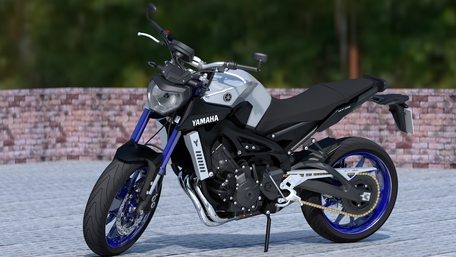 Yamaha Mt-09 3D Model - TurboSquid 1249140