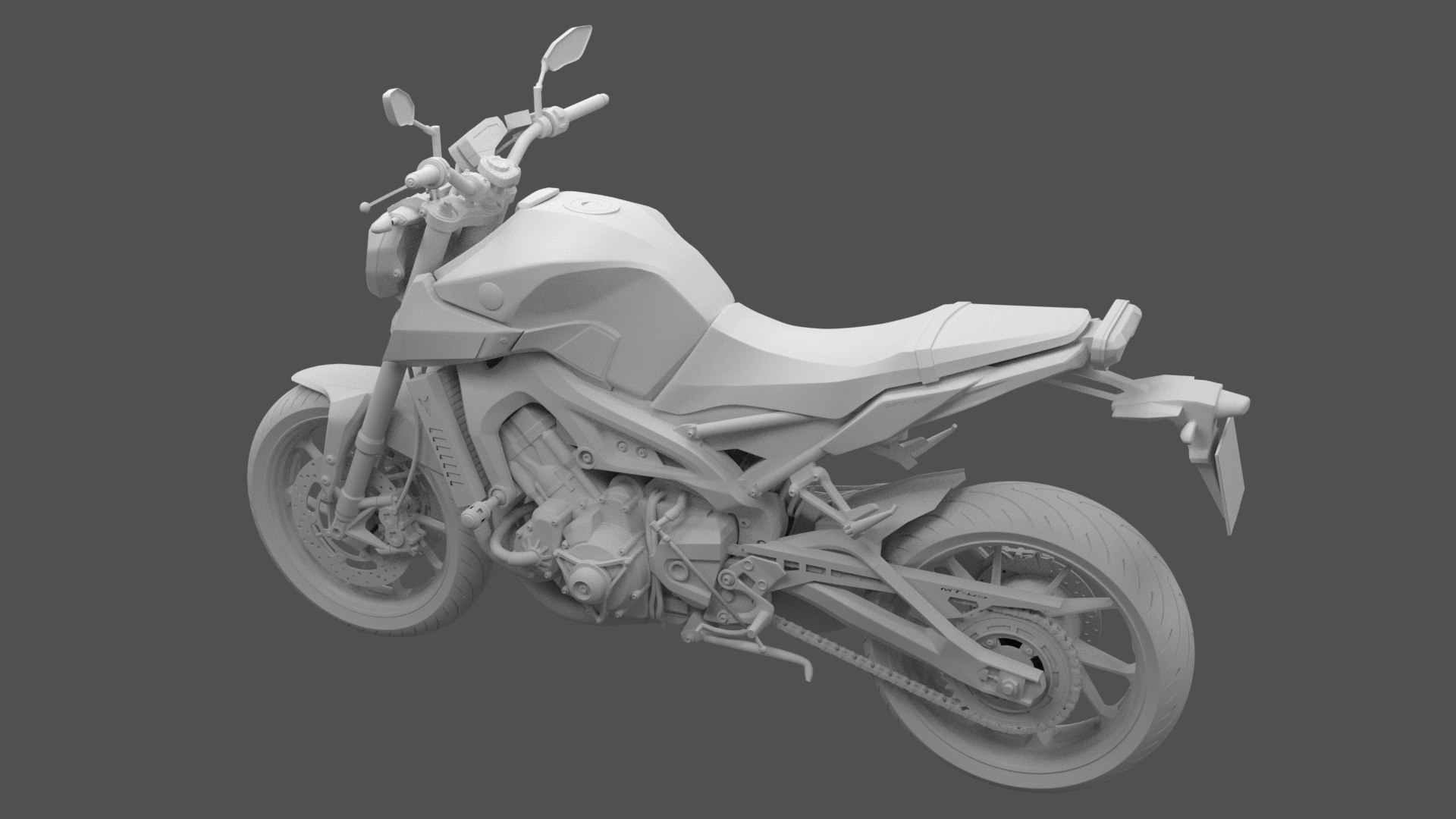 Yamaha Mt-09 3D Model - TurboSquid 1249140