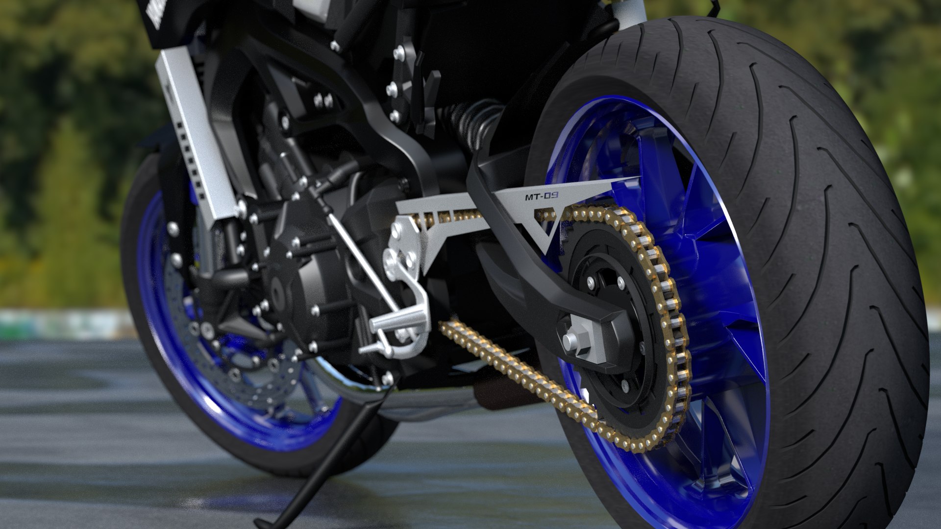 Yamaha Mt-09 3D Model - TurboSquid 1249140