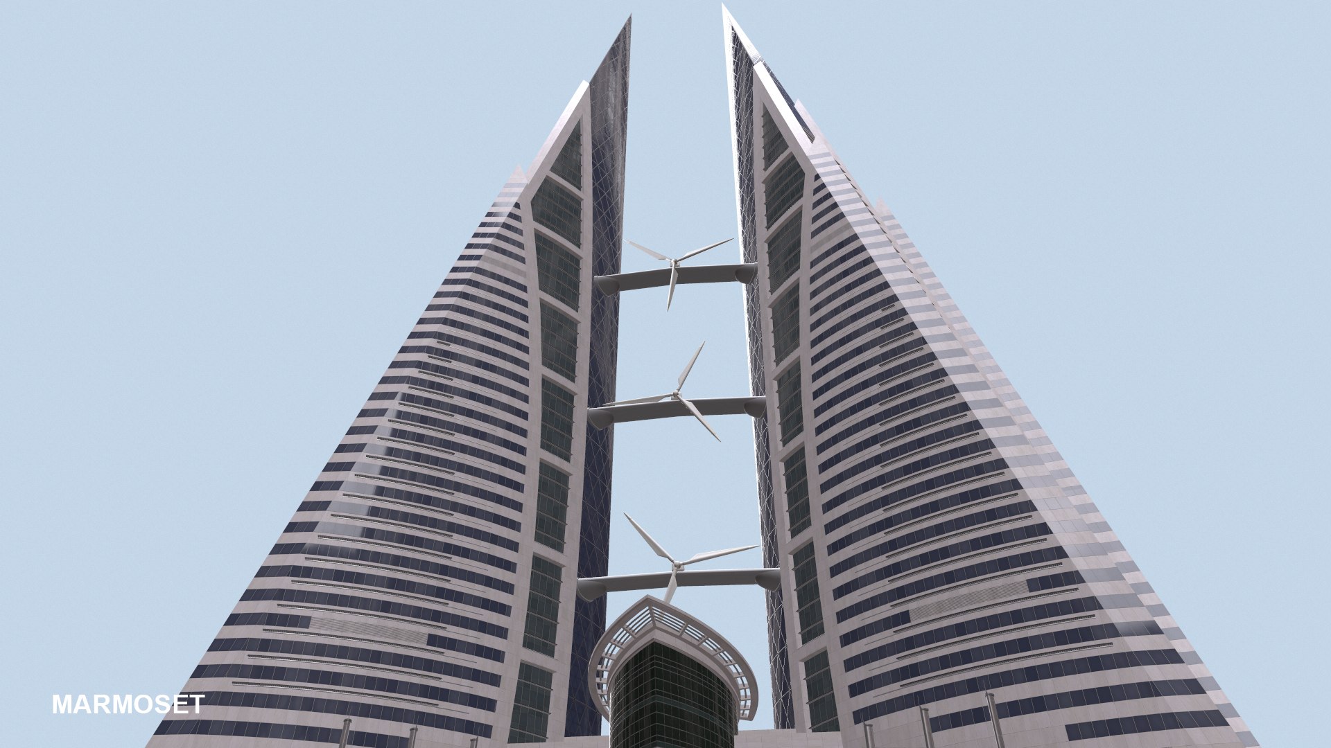 Bahrain World Trade Center 3D - TurboSquid 2056721