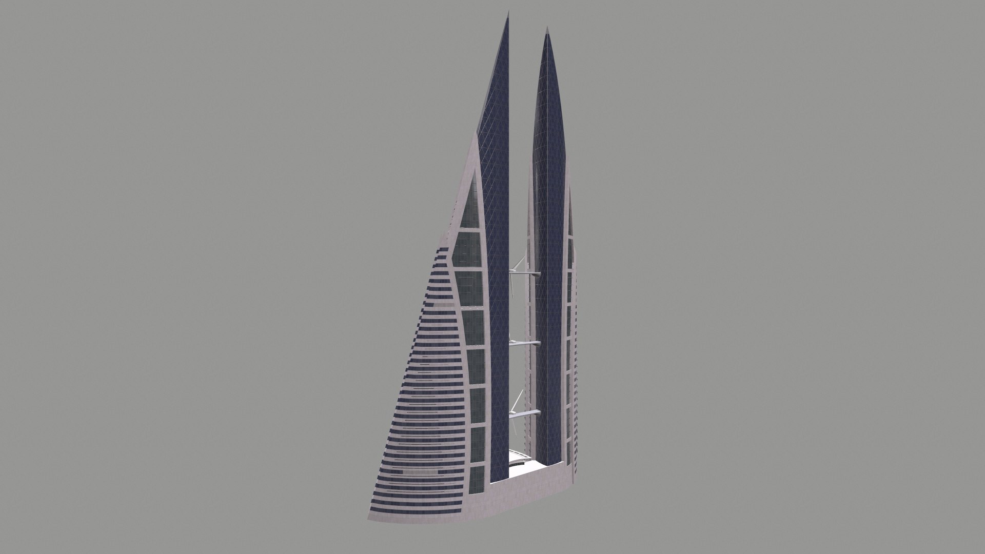 Bahrain World Trade Center 3D - TurboSquid 2056721