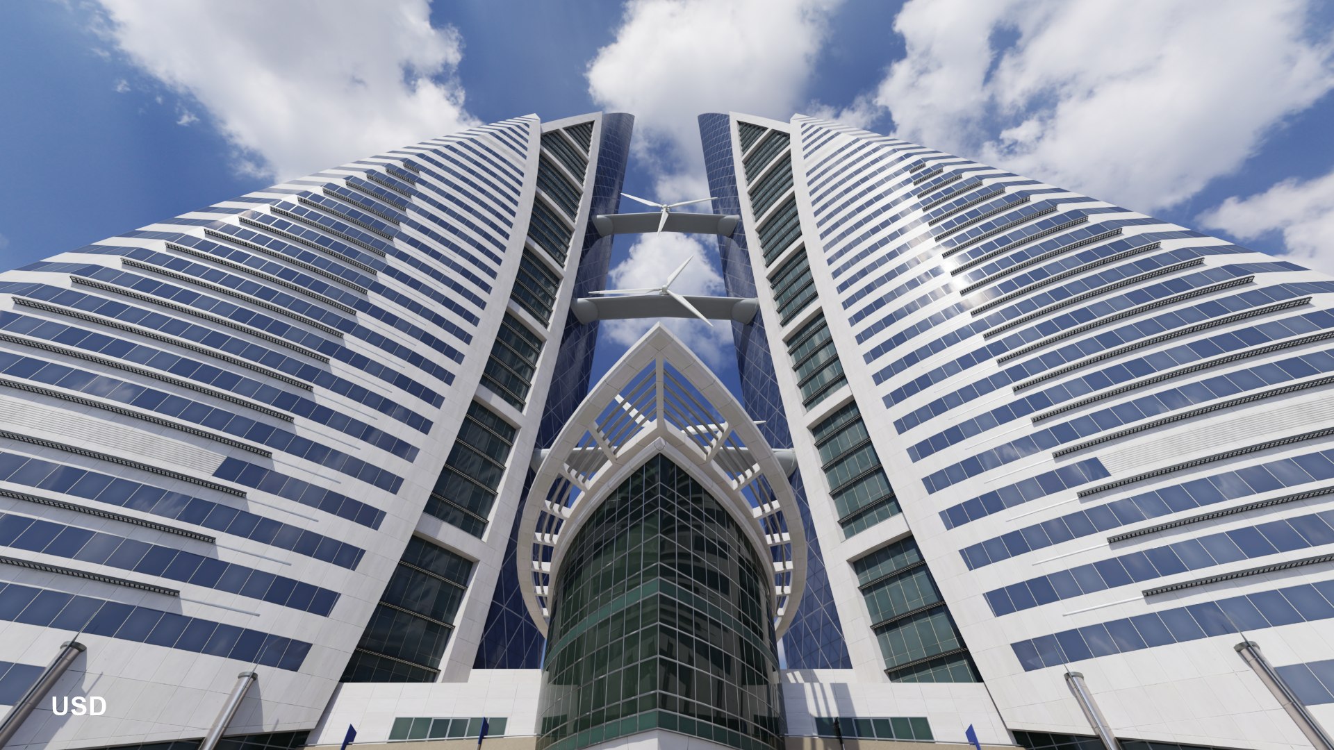 Bahrain World Trade Center 3D - TurboSquid 2056721