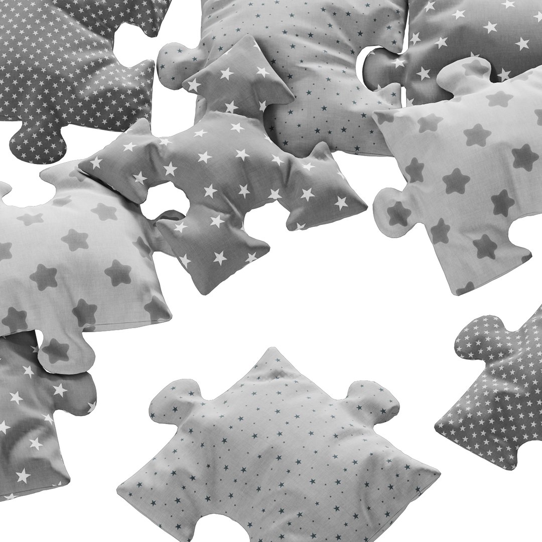 Puzzle Pillows 3D Model - TurboSquid 1510882