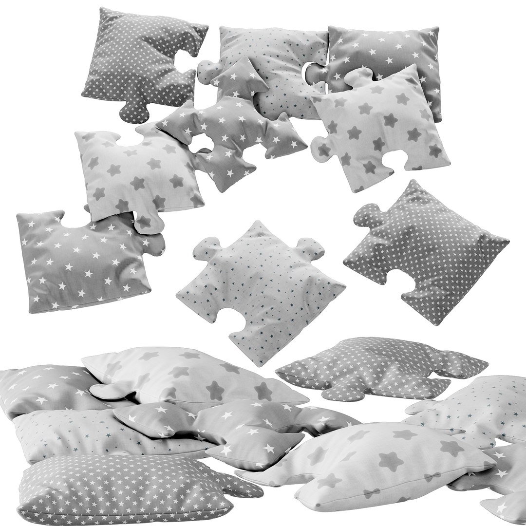 Puzzle Pillows 3D Model - TurboSquid 1510882