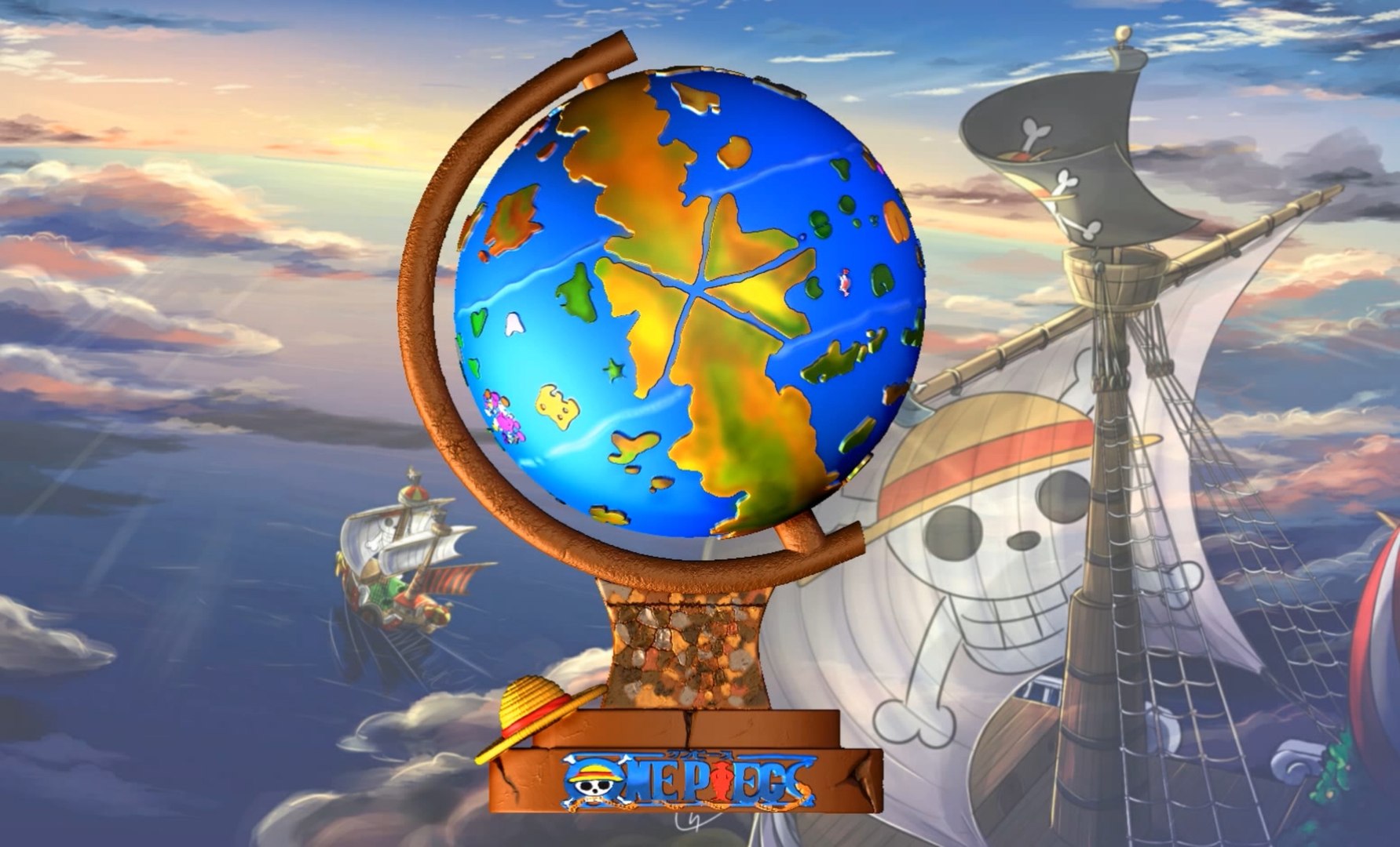 Globe One Piece World 3D Model - TurboSquid 2248319