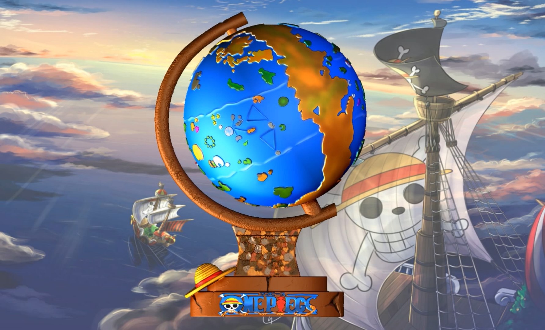 Globe One Piece World 3D Model - TurboSquid 2248319