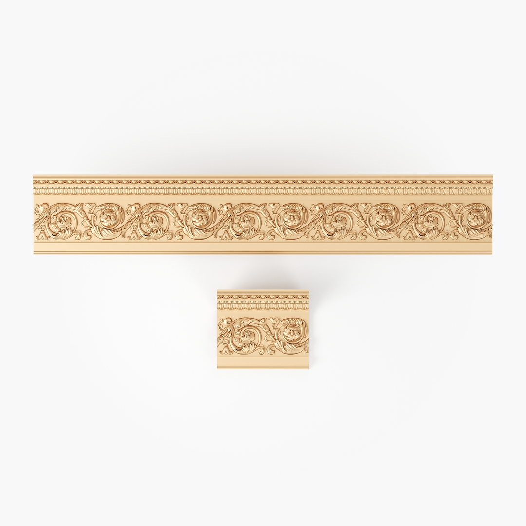 3D Classic Baroque Cornice model - TurboSquid 1877208