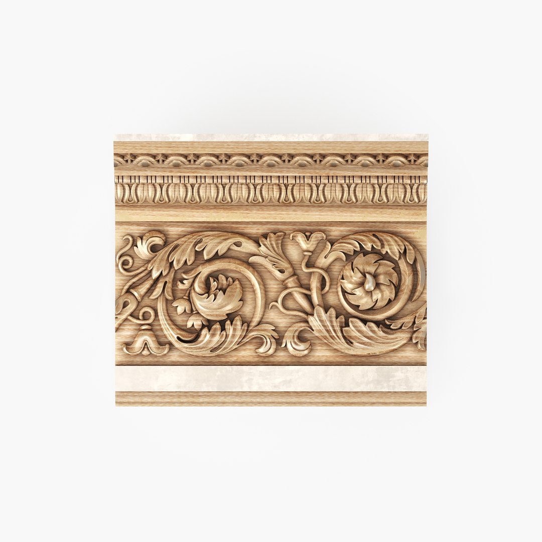 3D Classic Baroque Cornice Model - TurboSquid 1877208