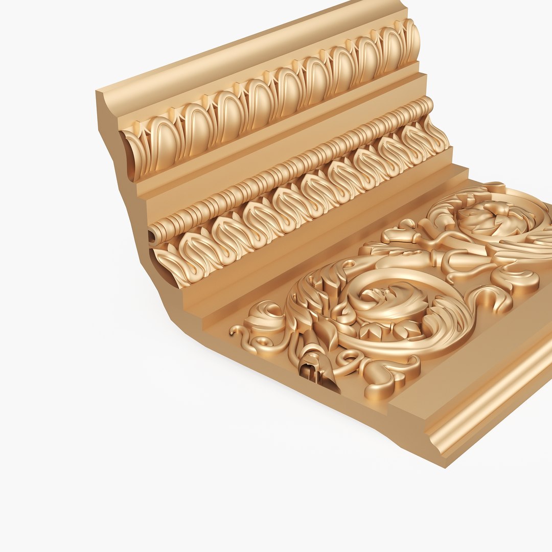 3D Classic Baroque Cornice Model - TurboSquid 1877208
