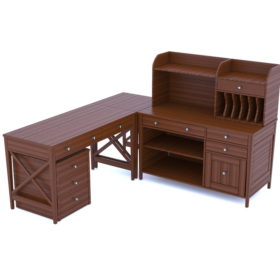 3d model office desk