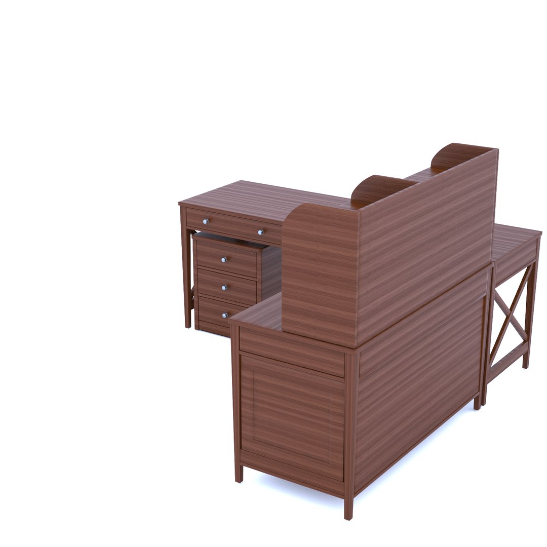 3d model office desk
