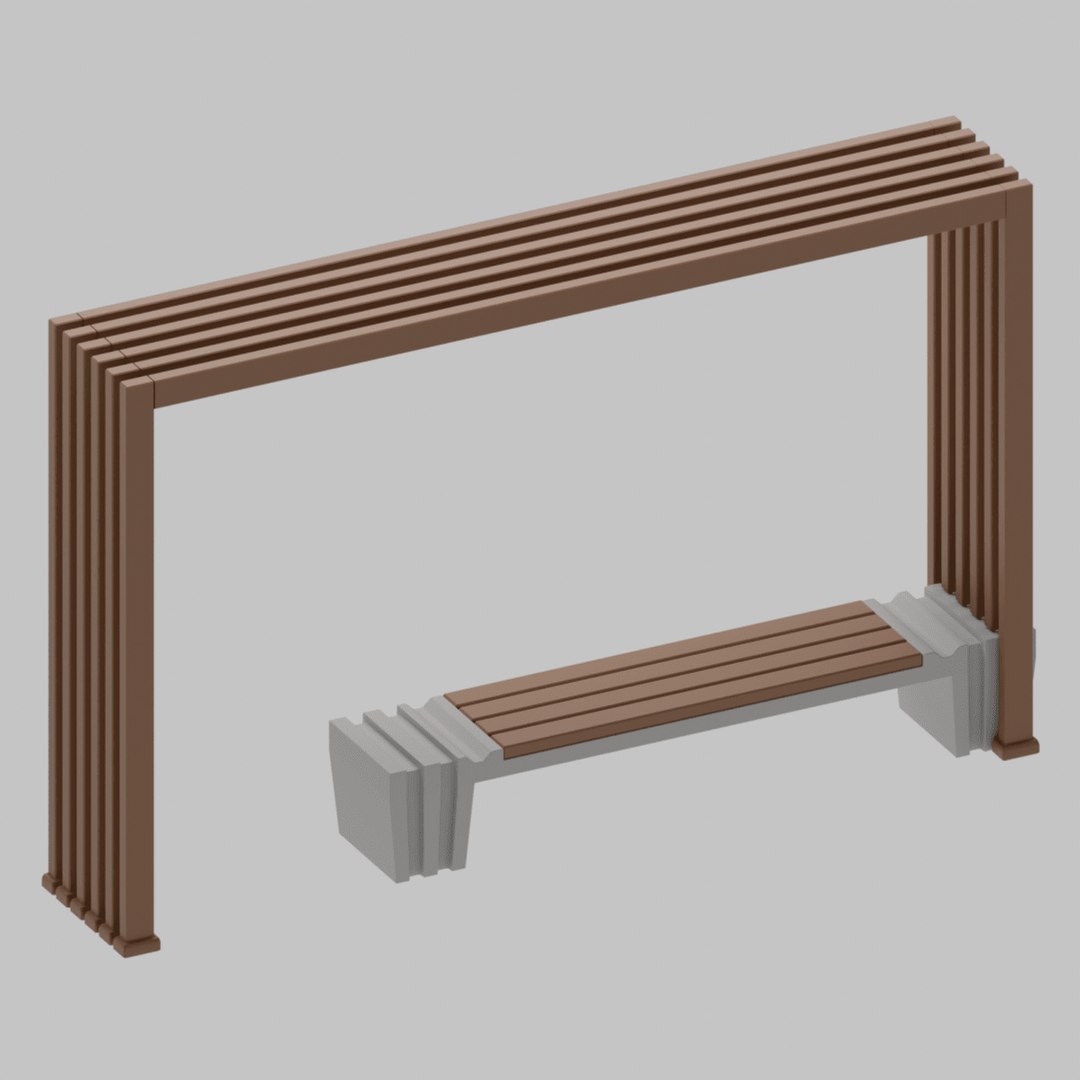 3D model Low Poly Modern Wooden Bench Model - TurboSquid 2182803