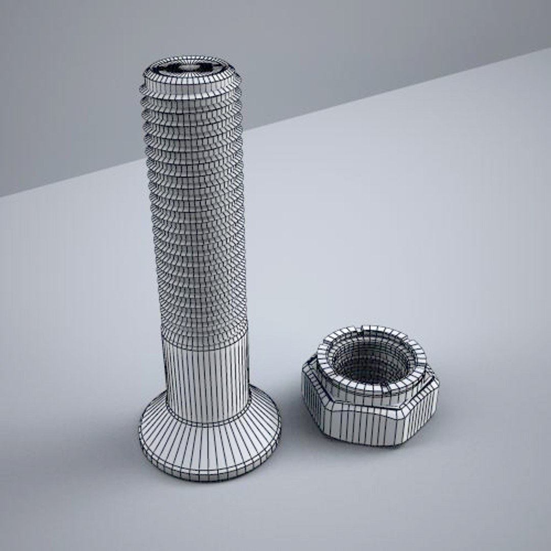 3d Model Of Nut Bolt