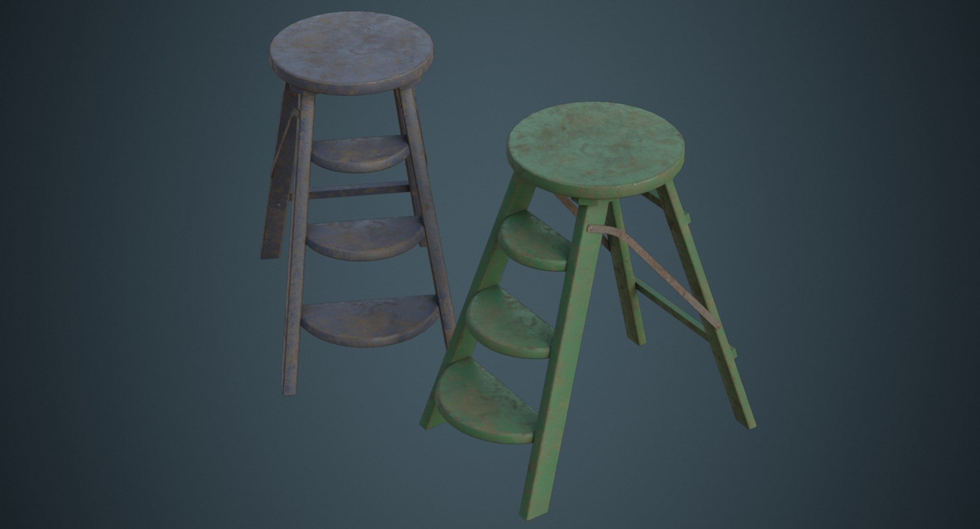 Step Ladder 2c 3D Model - TurboSquid 1442142