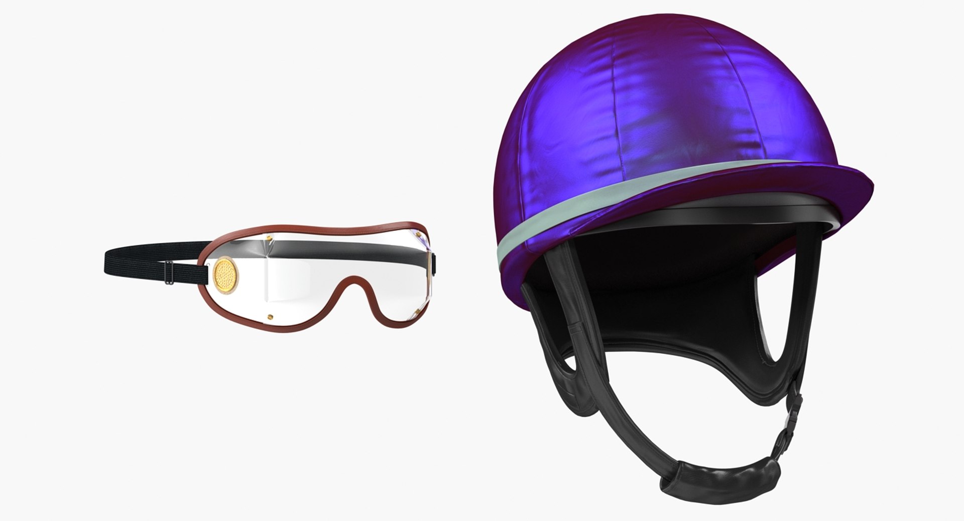 Jockeys Racing Helmet Goggles 3D Model - TurboSquid 1289091