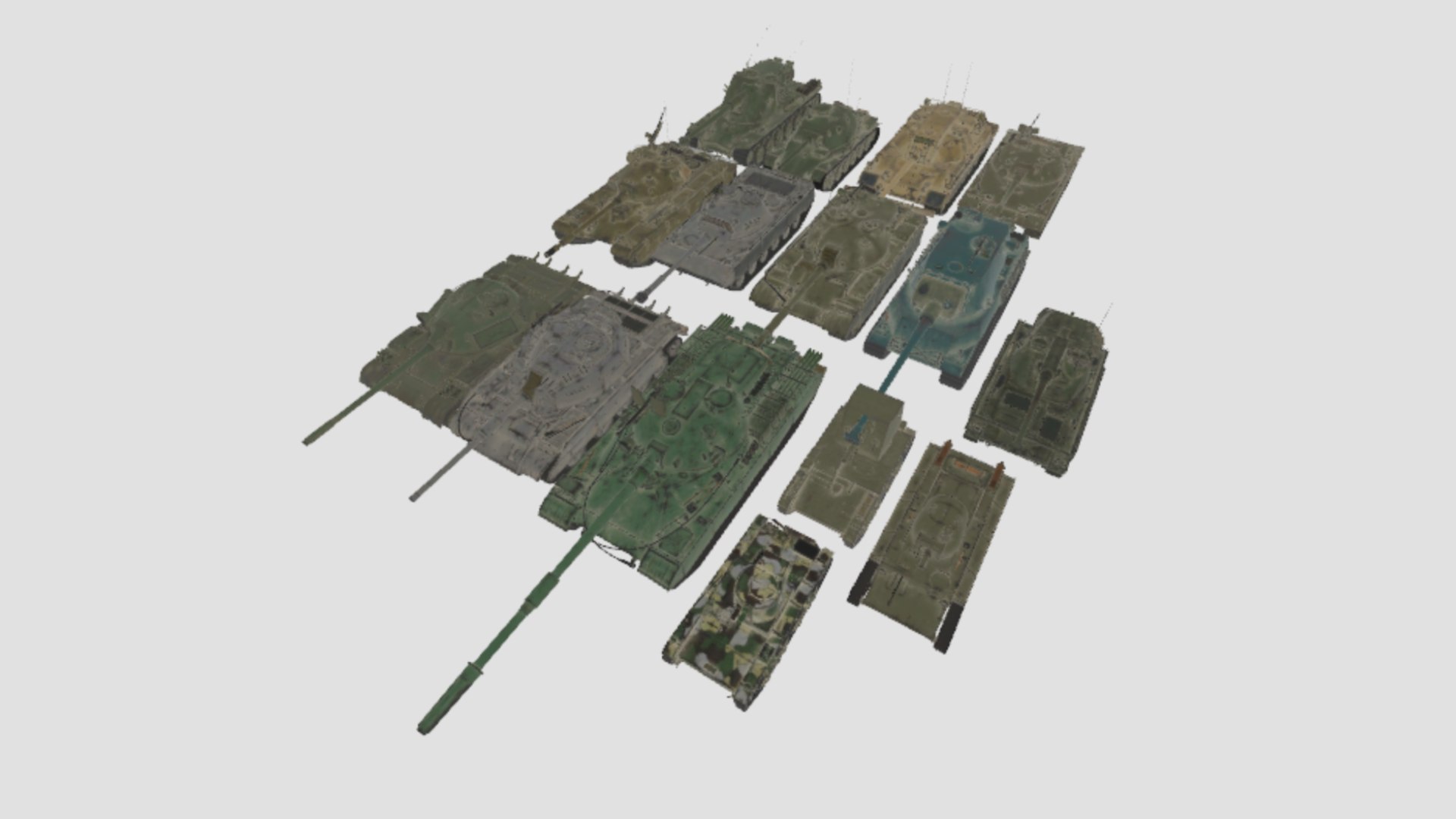 3D 15 Tanks Pack Collection Model - TurboSquid 2278413