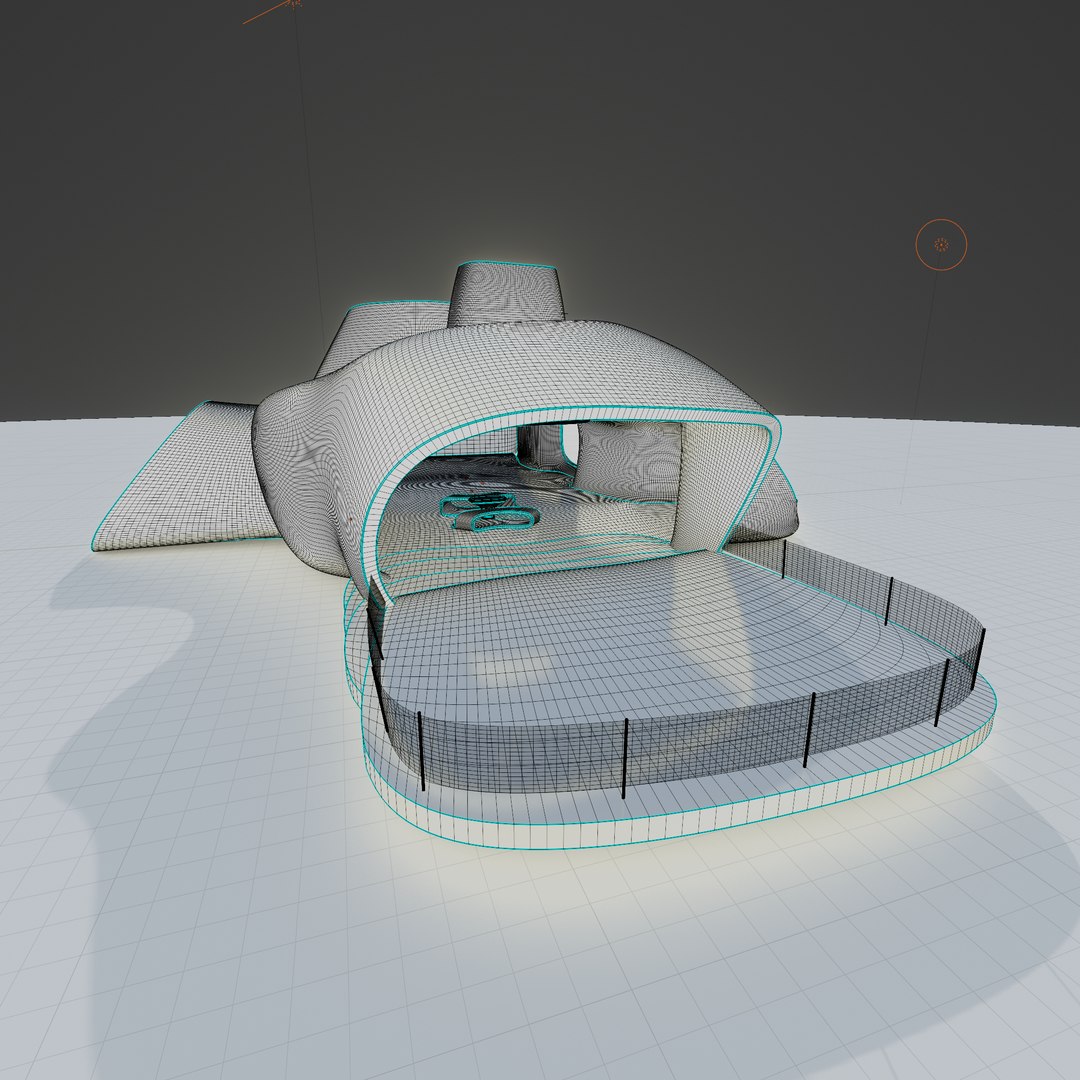 3D Sci Fi Futuristic Exbition Exterior And Interior 3D MODEL ...